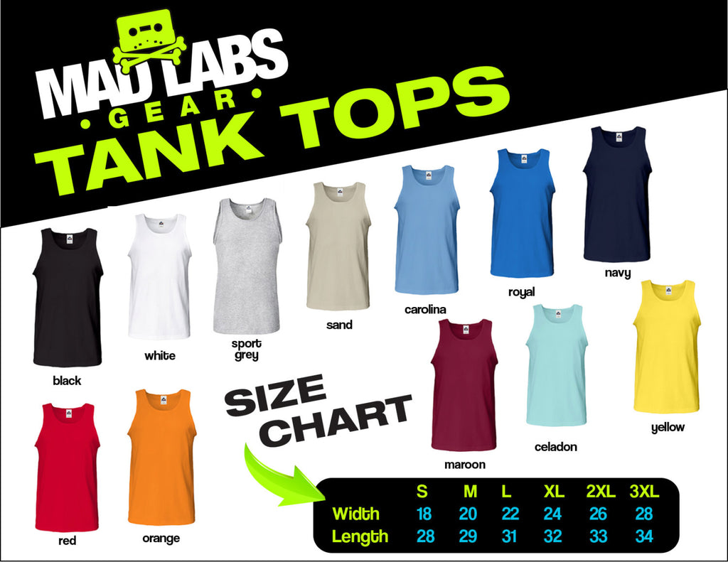 Drop Bass Not Bombs Tank Top MLG-1061 – MAD LABS GEAR